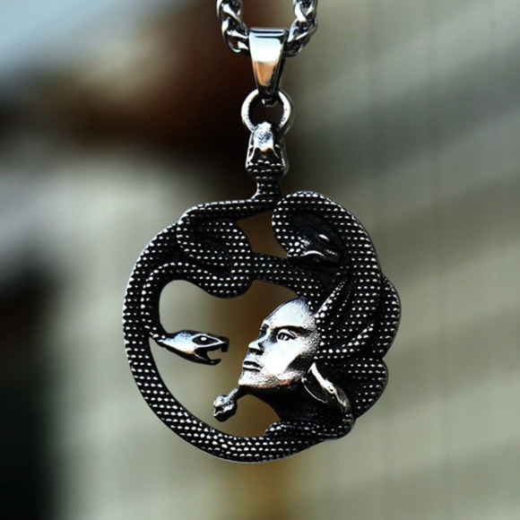 Jewelry | Medusa Medallion Gorgon Snake Serpent Hair Monster Creature ...
